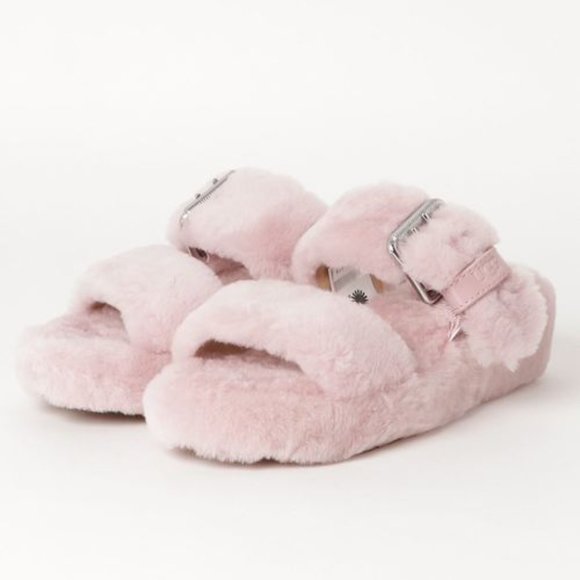 UGG | Shoes | Ugg Fuzz Yeah Platform Slides In Pink Crystal | Poshmark